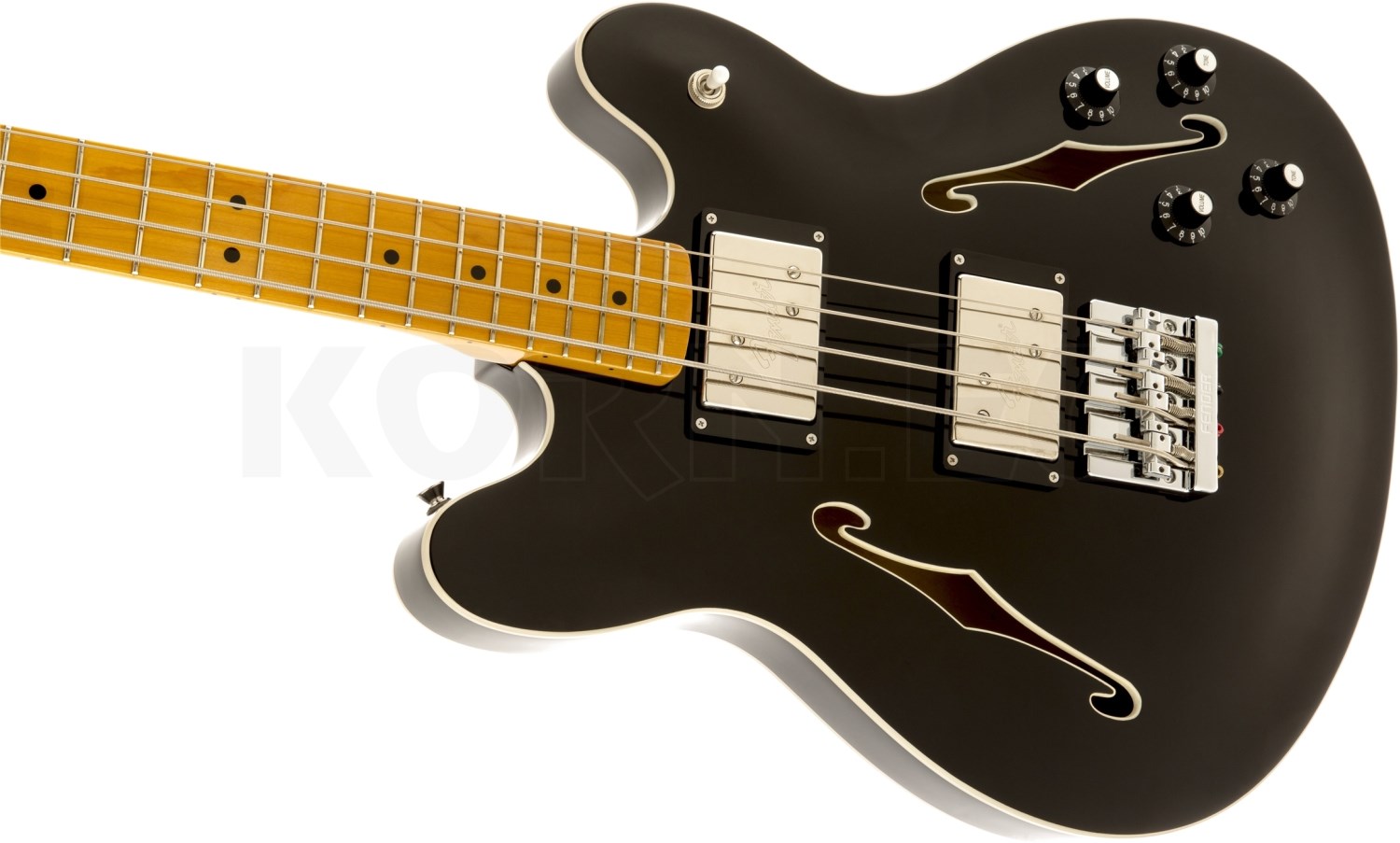 Fender Starcaster Bass MN Black E-Bassgitarre | Musikhaus