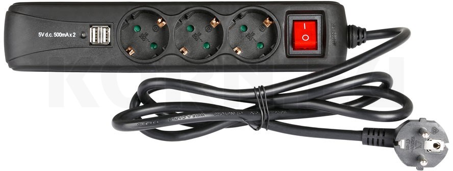 Adam Hall 8747S3USB Steckdosenleiste 3-fach mit... | Musikhaus Adam Hall 8747S3USB Steckdosenleiste 3-fach mit... | Musikhaus