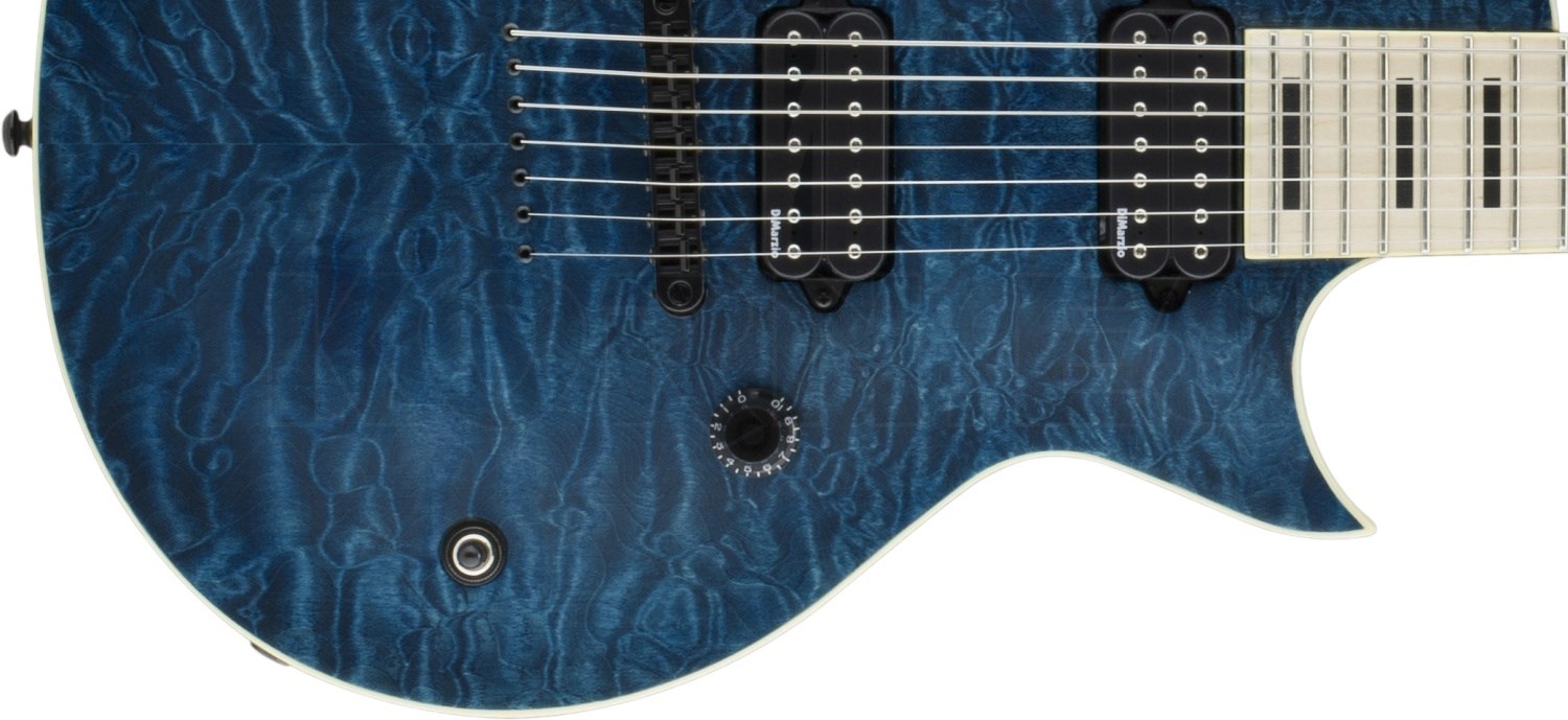 ESP Ltd ZH EC-7B Black Aqua Satin 7-String... | music store