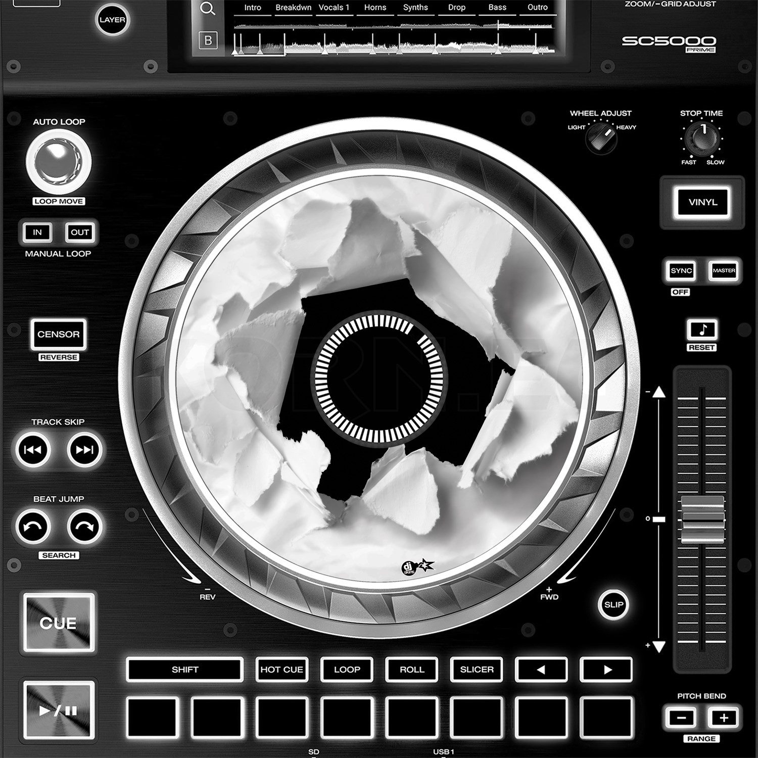 dj-skins - Denon DJ SC 5000 JOGWHEEL BREAKOUT Skins