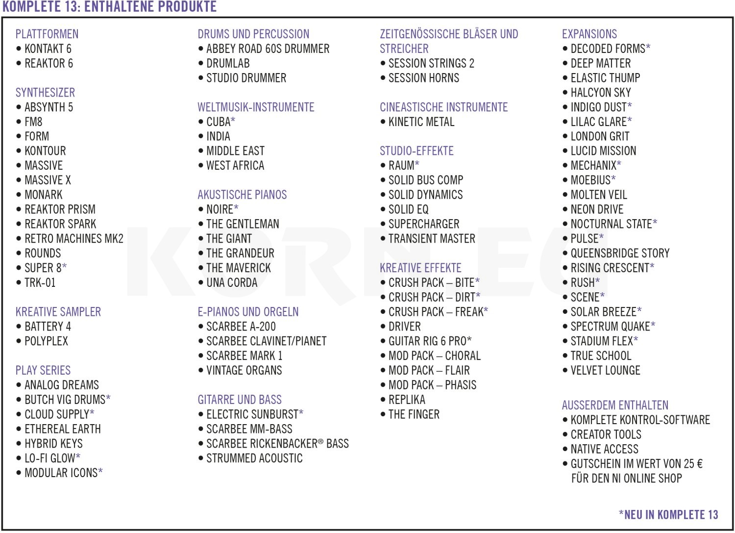 Native Instruments KOMPLETE 13 Update K2-12