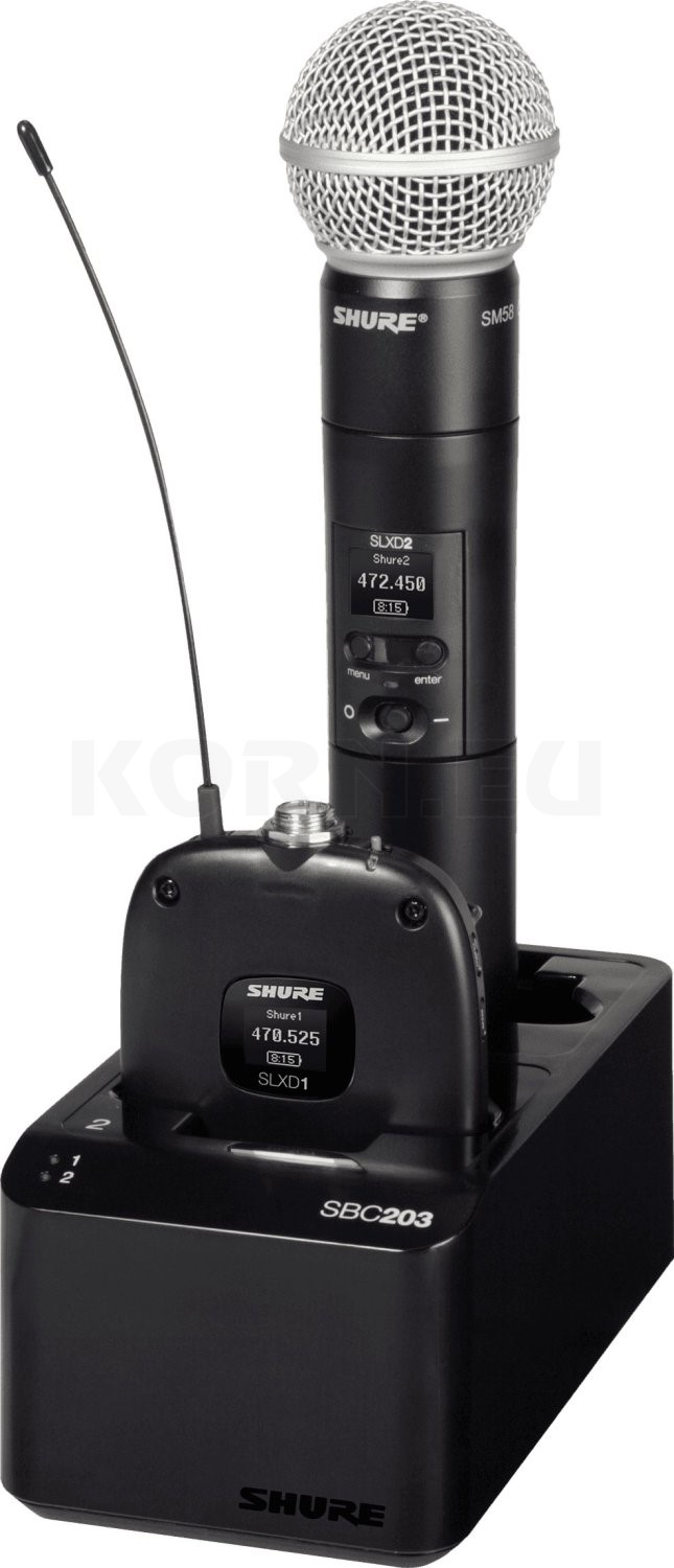 Shure SBC203-E USB Ladegerät für zwei SB 903 oder SLXD1 bzw.SLDX2