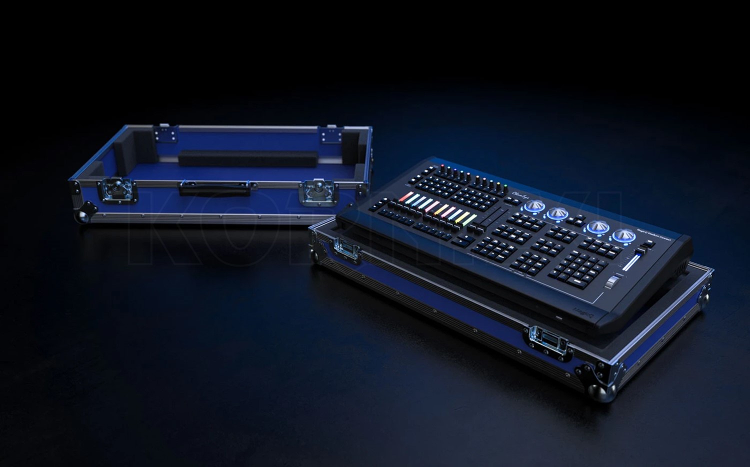 ChamSys Flight Case blau für MagicQ Stadium Connect