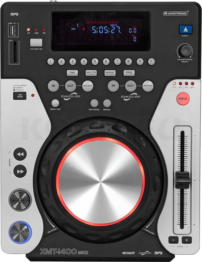OMNITRONIC XMT-1400 MK2 Tabletop-CD-Player | Musikhaus