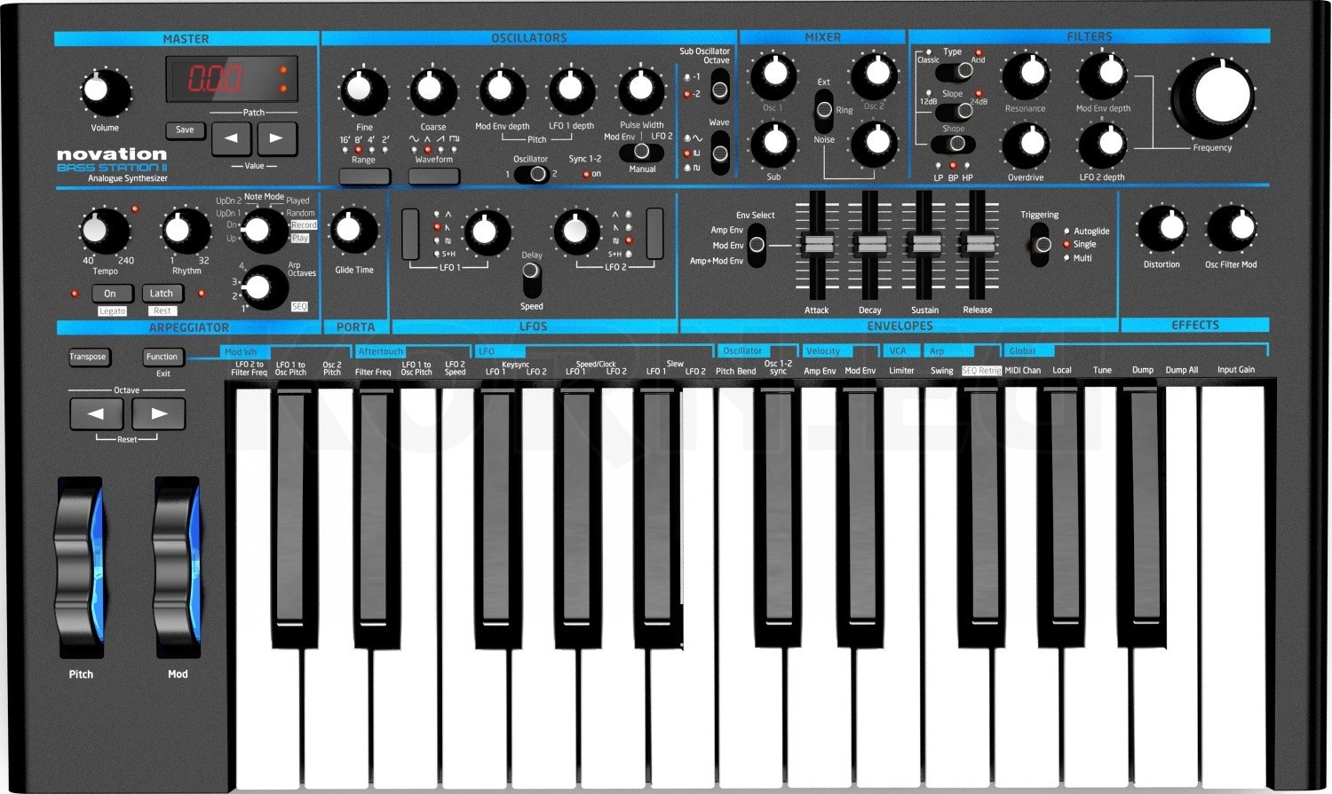 Novation Bass Station II Analoger Synthesizer B-Ware