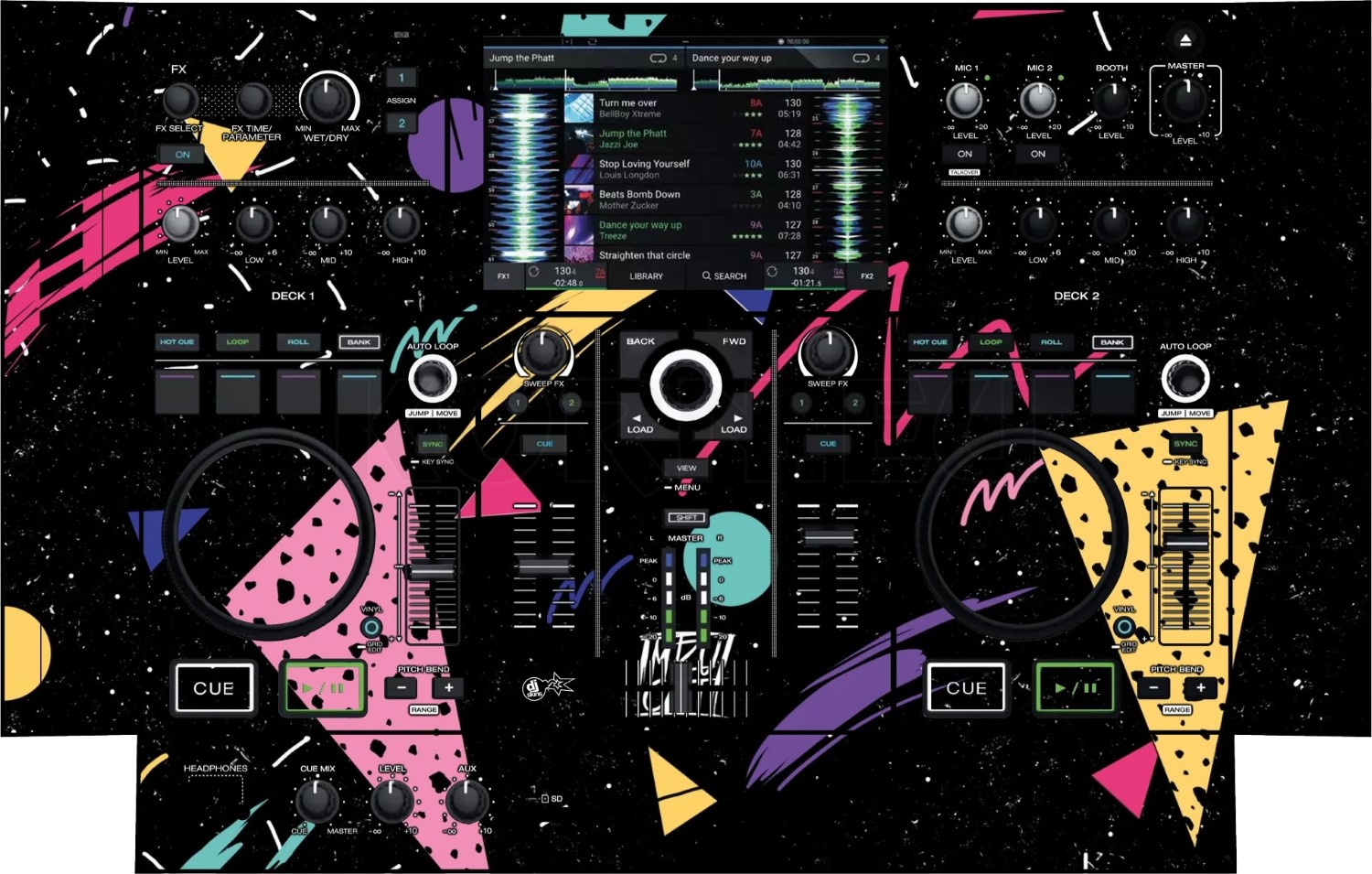 dj-skins - Denon DJ Prime Go Mizucat Black Skin | Musikhaus