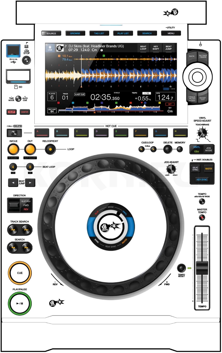 dj-skins - Pioneer DJ CDJ 3000 White Skin | Musikhaus