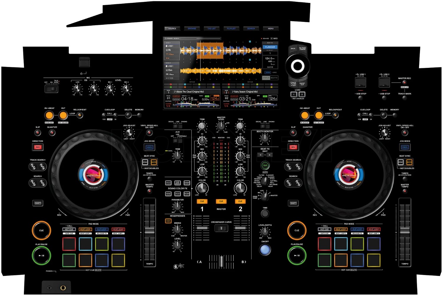 dj-skins - Pioneer DJ XDJ RX 3 Black Skin