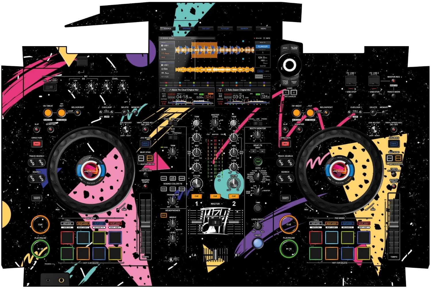 dj-skins - Pioneer DJ XDJ RX 3 Mizucat Black Skin | Musikhaus