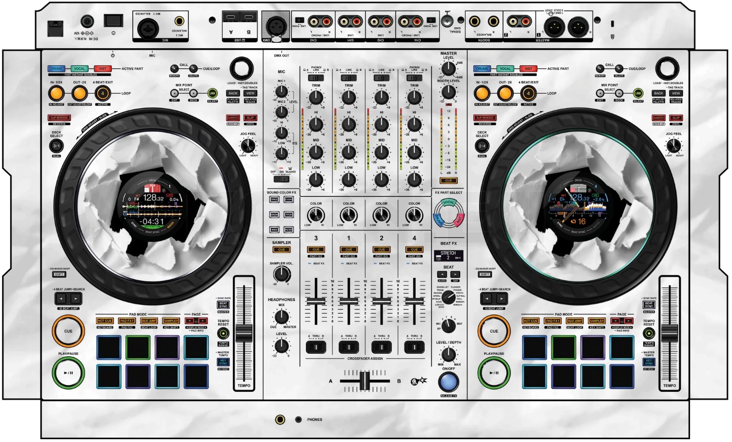 dj-skins - Pioneer DJ DDJ FLX 10 Breakout Skin | Musikhaus