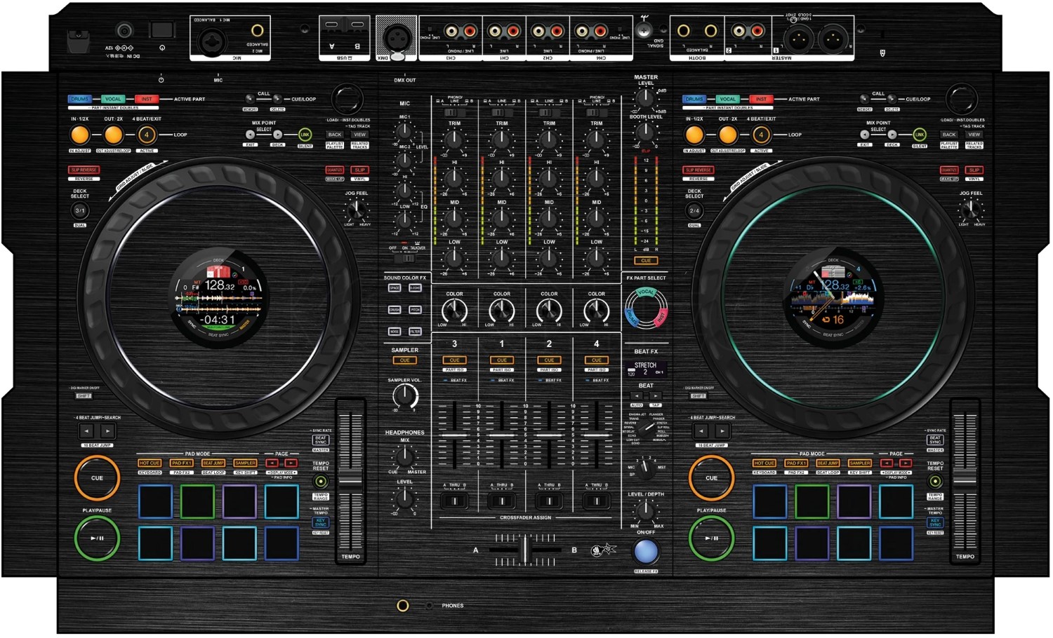 dj-skins - Pioneer DJ DDJ FLX 10 Brushed Black... | Musikhaus