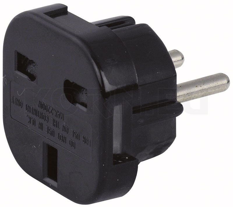 DAP Reiseadapter Schuko to UK Plug adaptor black
