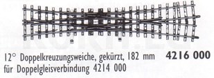 Bemo 4216 000 Doppelkreuzungsweiche (DKW) kurz - Modellbahnshop