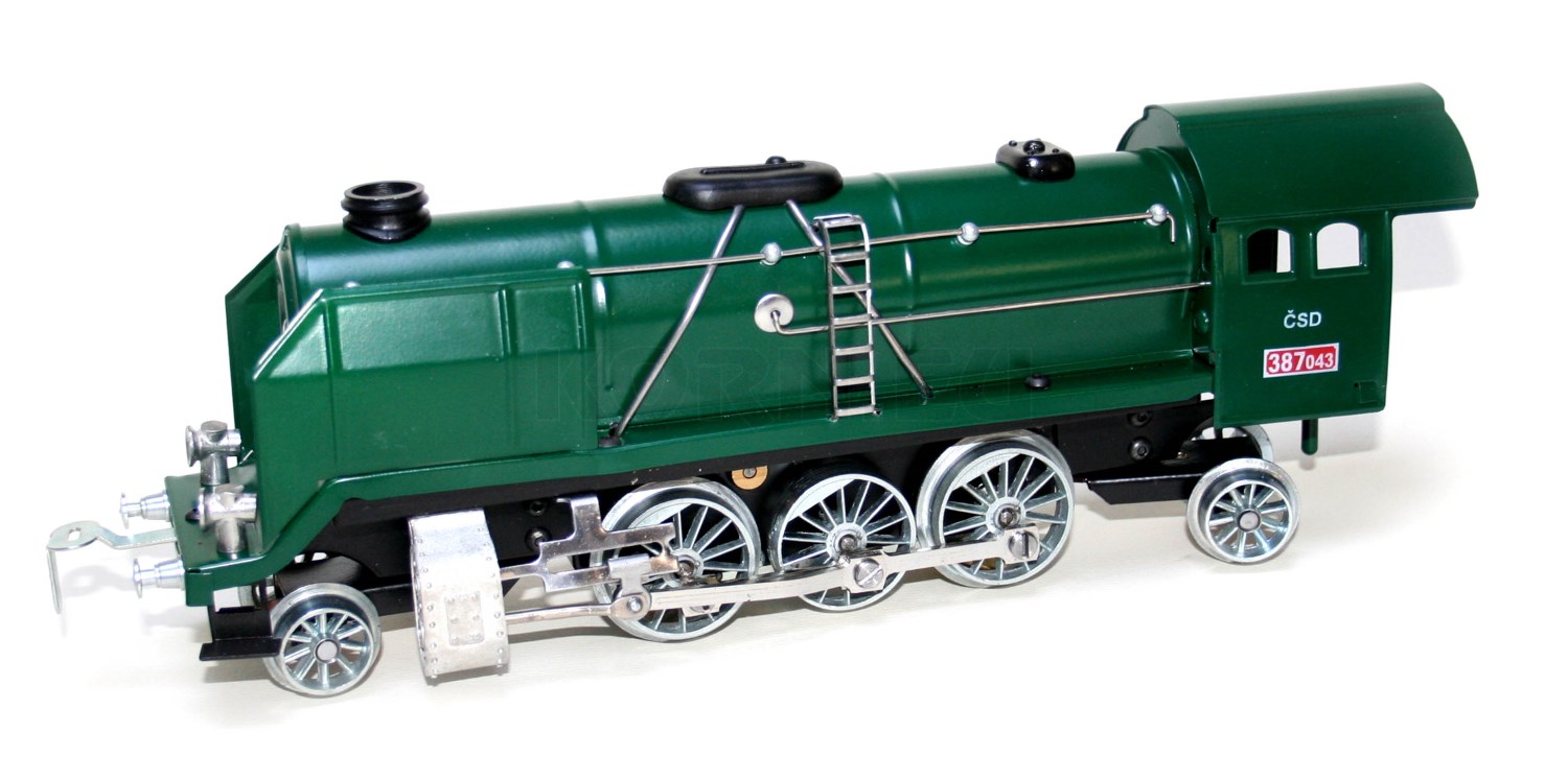 Merkur 9102 Dampflok Typ Mikado CSD 387 grün Metall