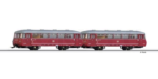 Tillig 73140 Triebwagen VT 2.09 mit Beiwagen DR Ep.III - Modellbahnshop