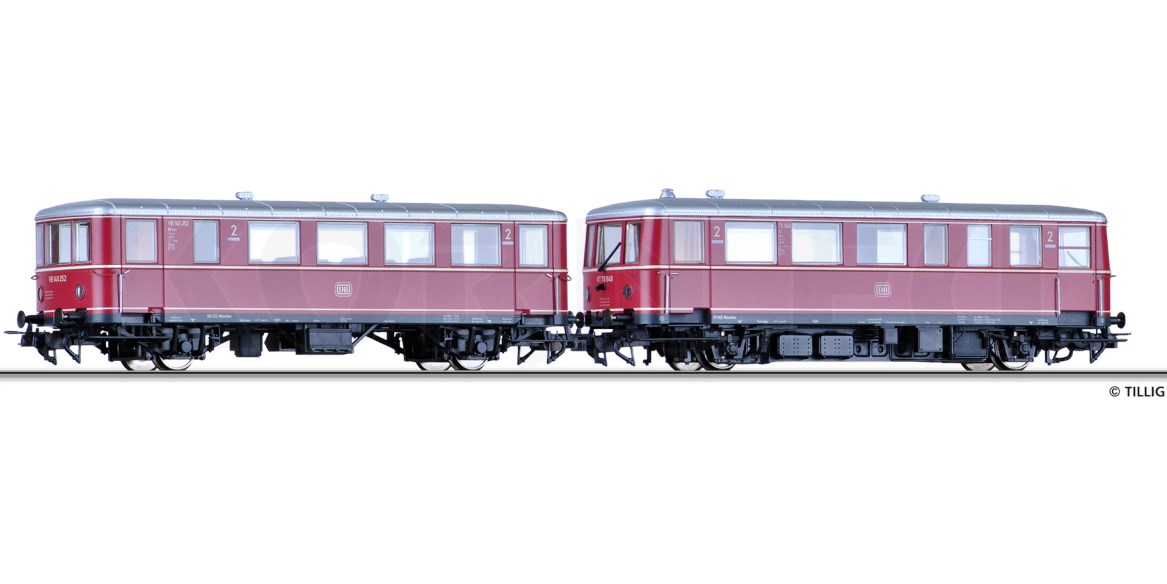 Tillig 74192 Triebwagen VT 70. Beiwagen VB 140 DR Ep.III