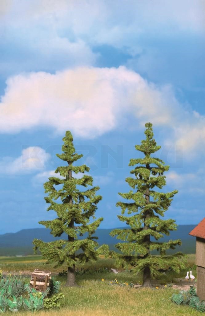 Noch 21831 Fichten, 2 Stück, 13 cm und 14,5 cm