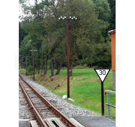 Modellbau Veit 20018 3er Set 2 Stück gerade, 1 Eckmast - Modellbahnshop