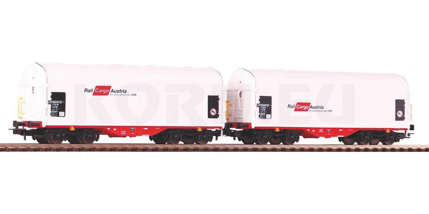 Piko 58365 2er Set Schiebeplanenwagen Shimmns Rail...