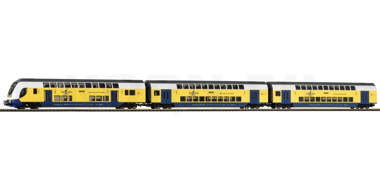 Piko 58369 3er Set Doppel-Stockwagen Metronom, Ep. VI