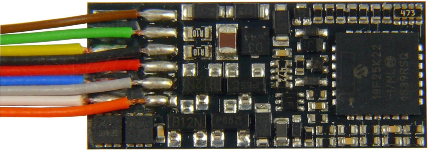 Zimo MX600 Flachdecoder (Nicht-Sound) 8,0 A/4 FA - Modellbahnshop