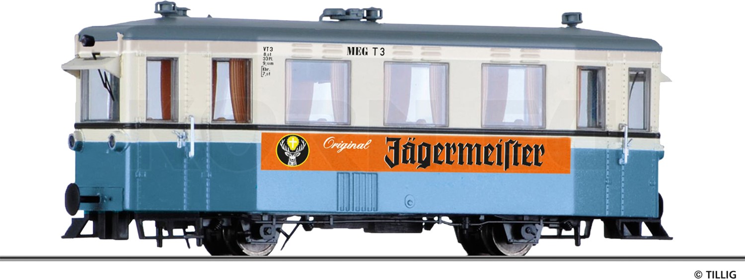 Tillig 02953 Triebwagen T3 der MEG, Ep. III