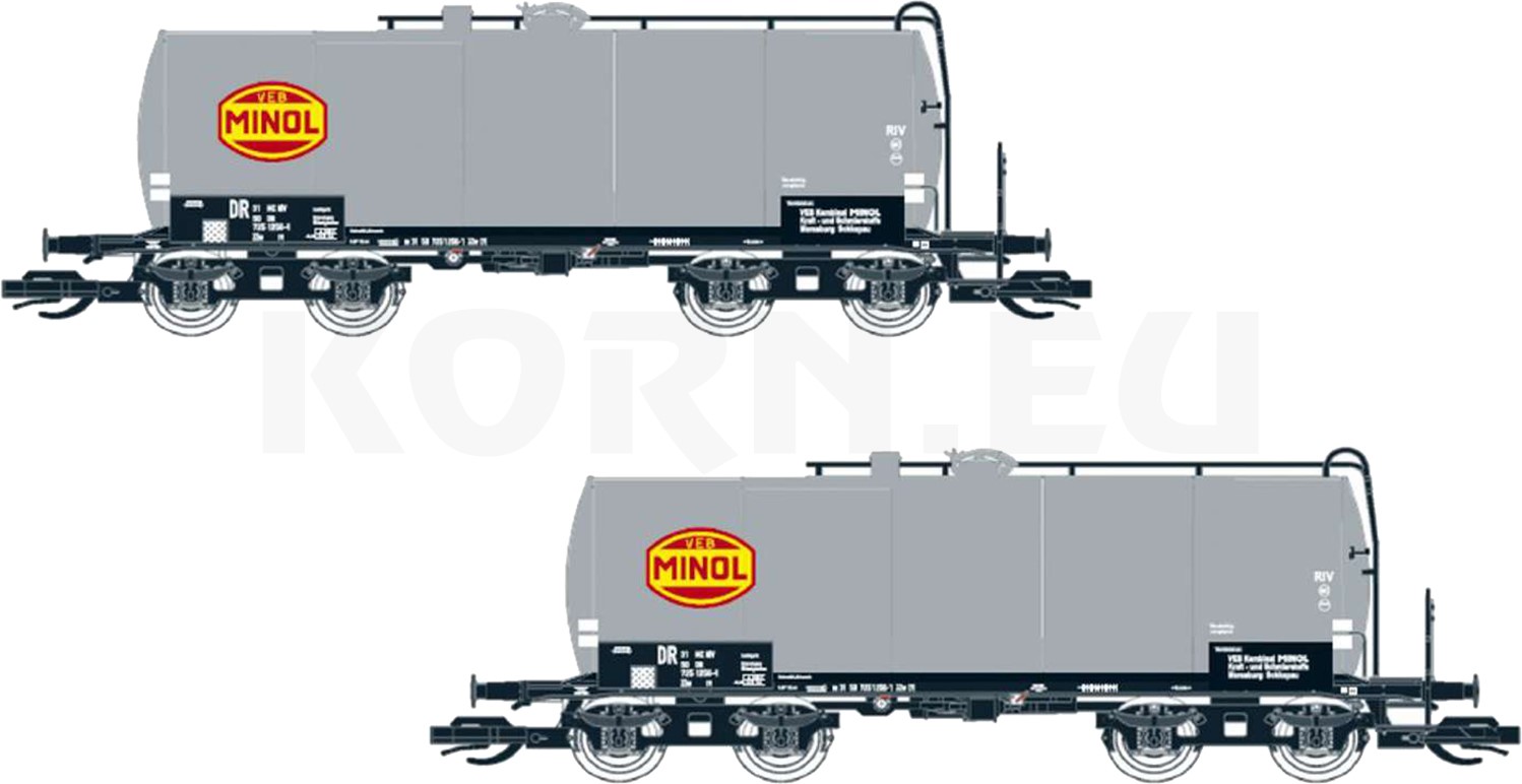 Kuehn 51522 2er Set Kesselwagen 'Uerdingen', DR,...