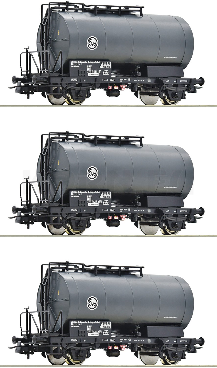 Roco 76005 3-tlg. Set: Kesselwagen, Eva, DB, Ep. IV
