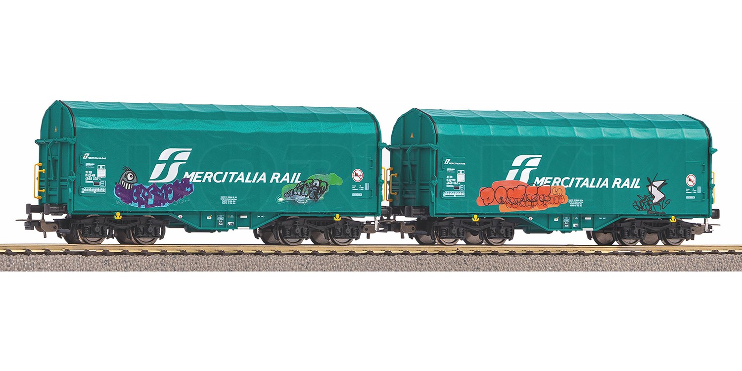 Piko 58255 2er Set Schiebeplanenwagen Shimmns mit...