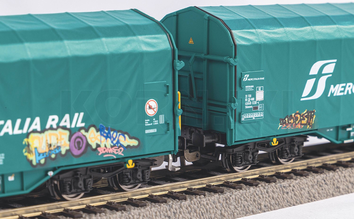 Piko 58255 2er Set Schiebeplanenwagen Shimmns mit...