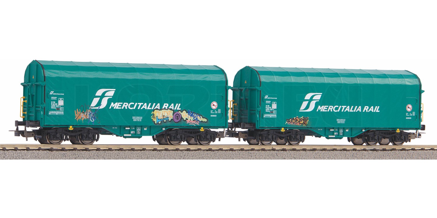 Piko 58255 2er Set Schiebeplanenwagen Shimmns mit...