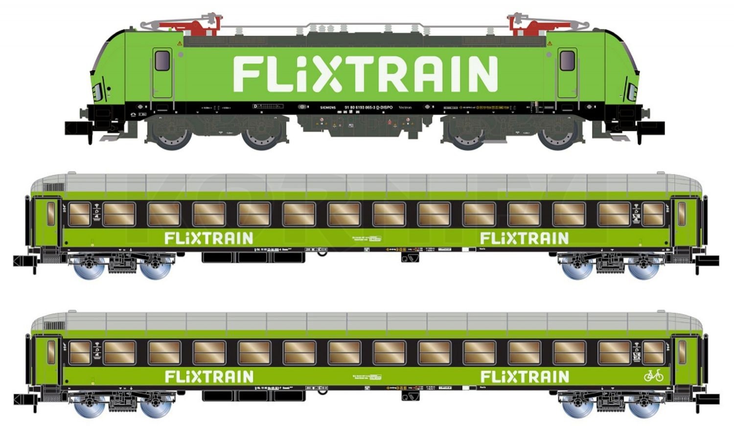 Lemke Collection LC95005S Flixtrain Set 5: BR 193 + 2...