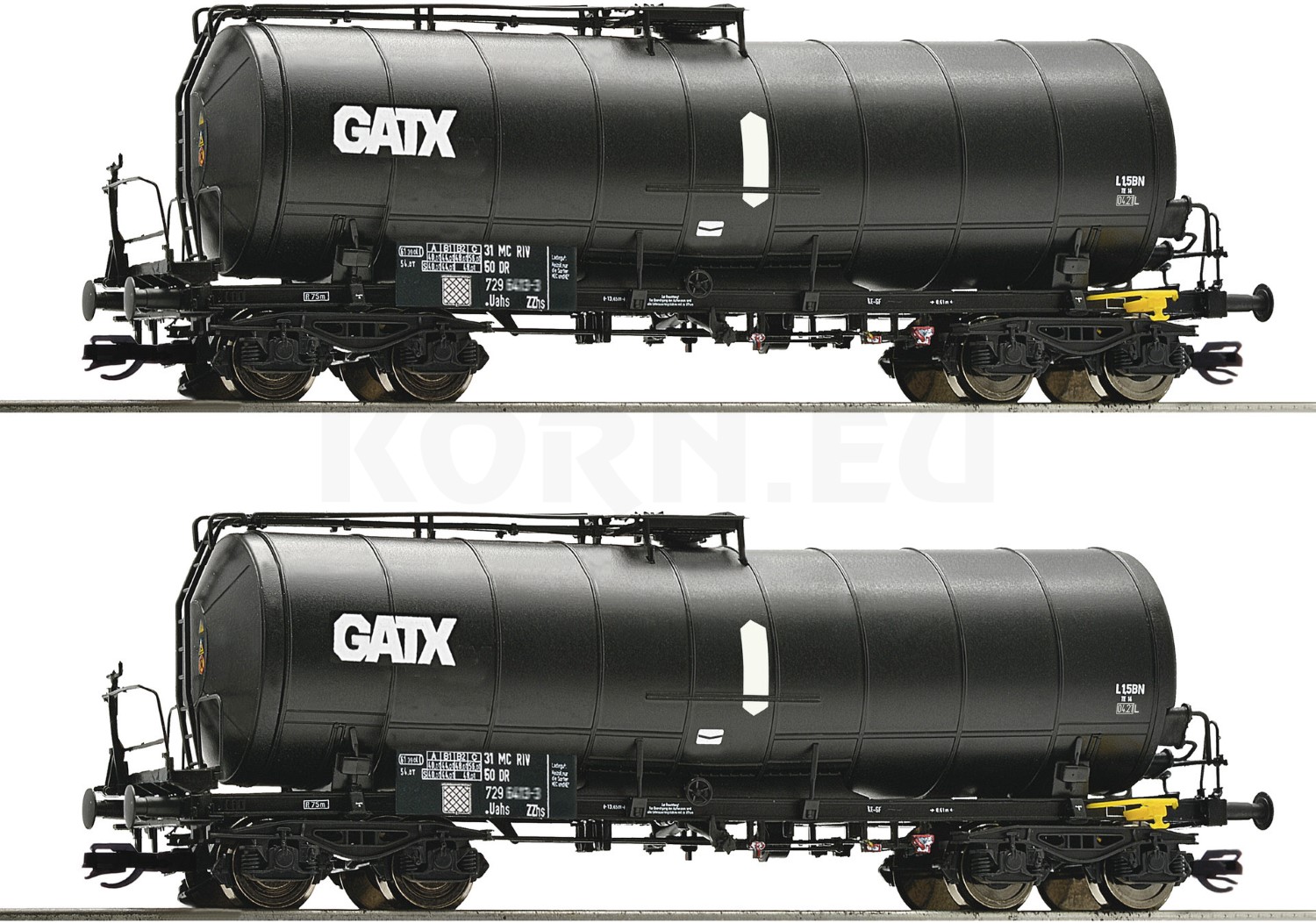 Roco 6680002 2-tlg. Set: Knickkesselwagen, GATX, Ep. VI