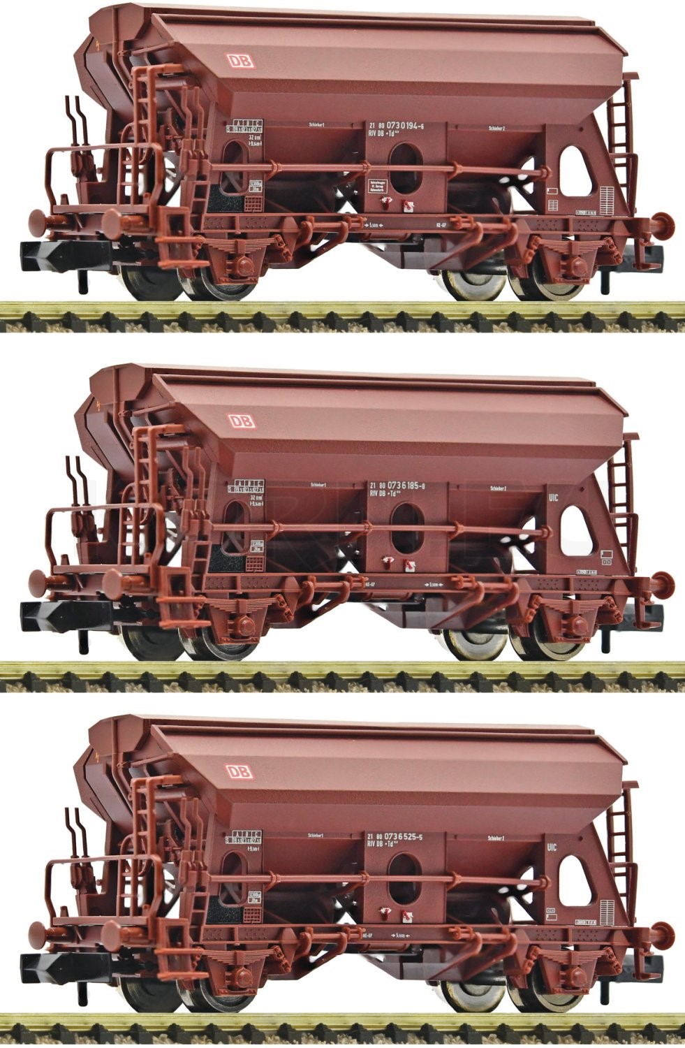 Fleischmann 830358 3-tlg. Set: Schwenkdachwagen, DB AG, Ep. V