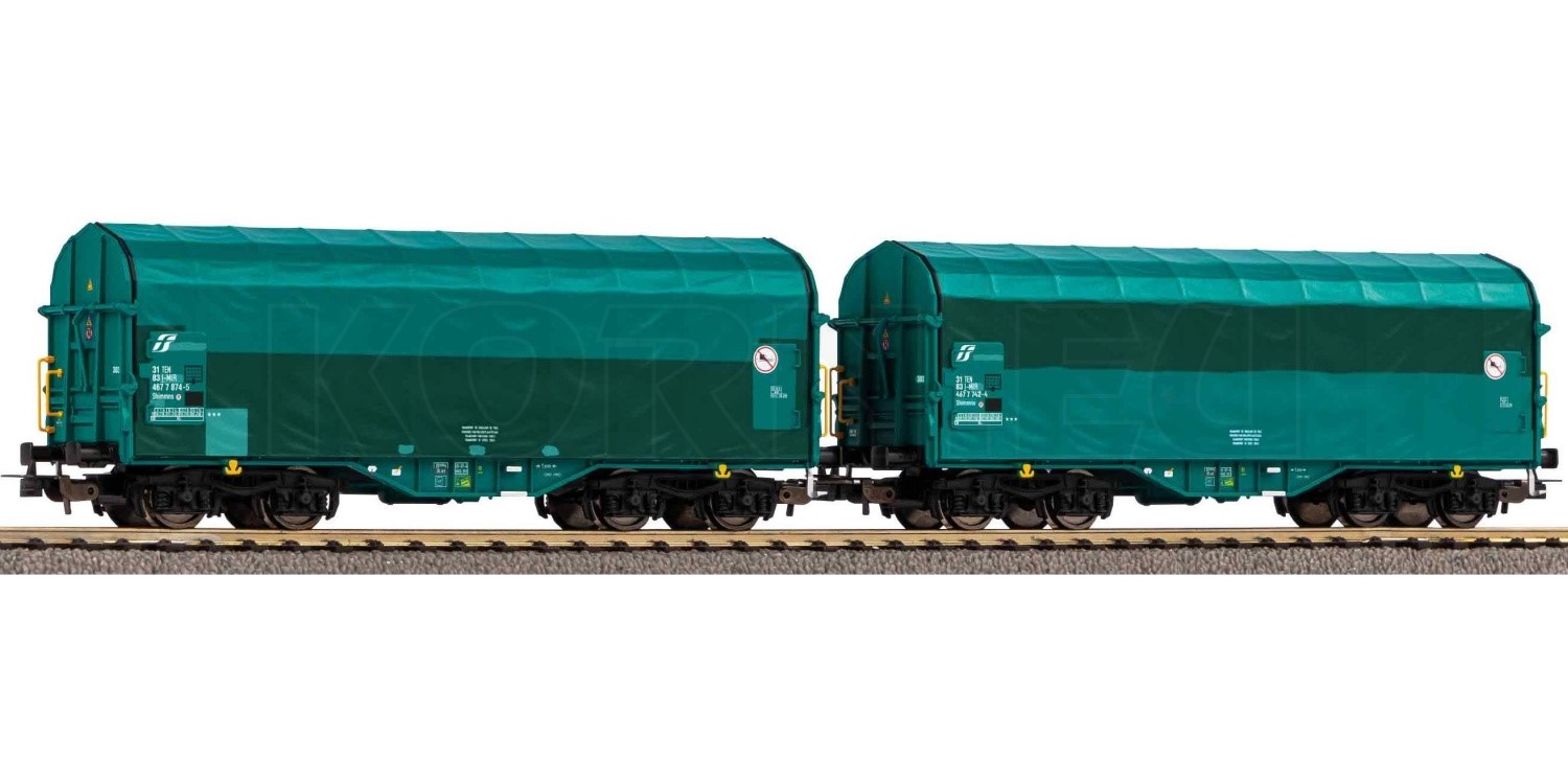 Piko 58288 H0-2er Set Schiebeplanenwagen, FS, Ep.VI