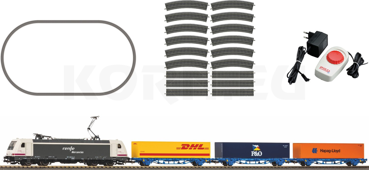 Piko 96900 H0-Analoges Startset mit E-Lok TRAXX und...