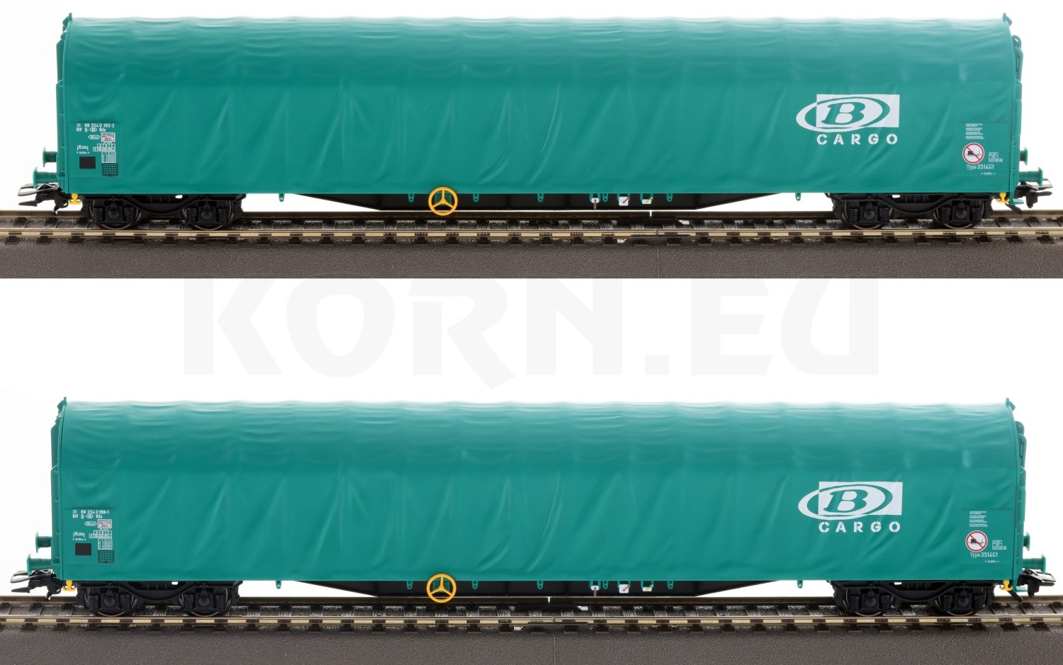 Märklin 47164 H0 2er Set Schiebeplanenwagen Rils, SNCB,...