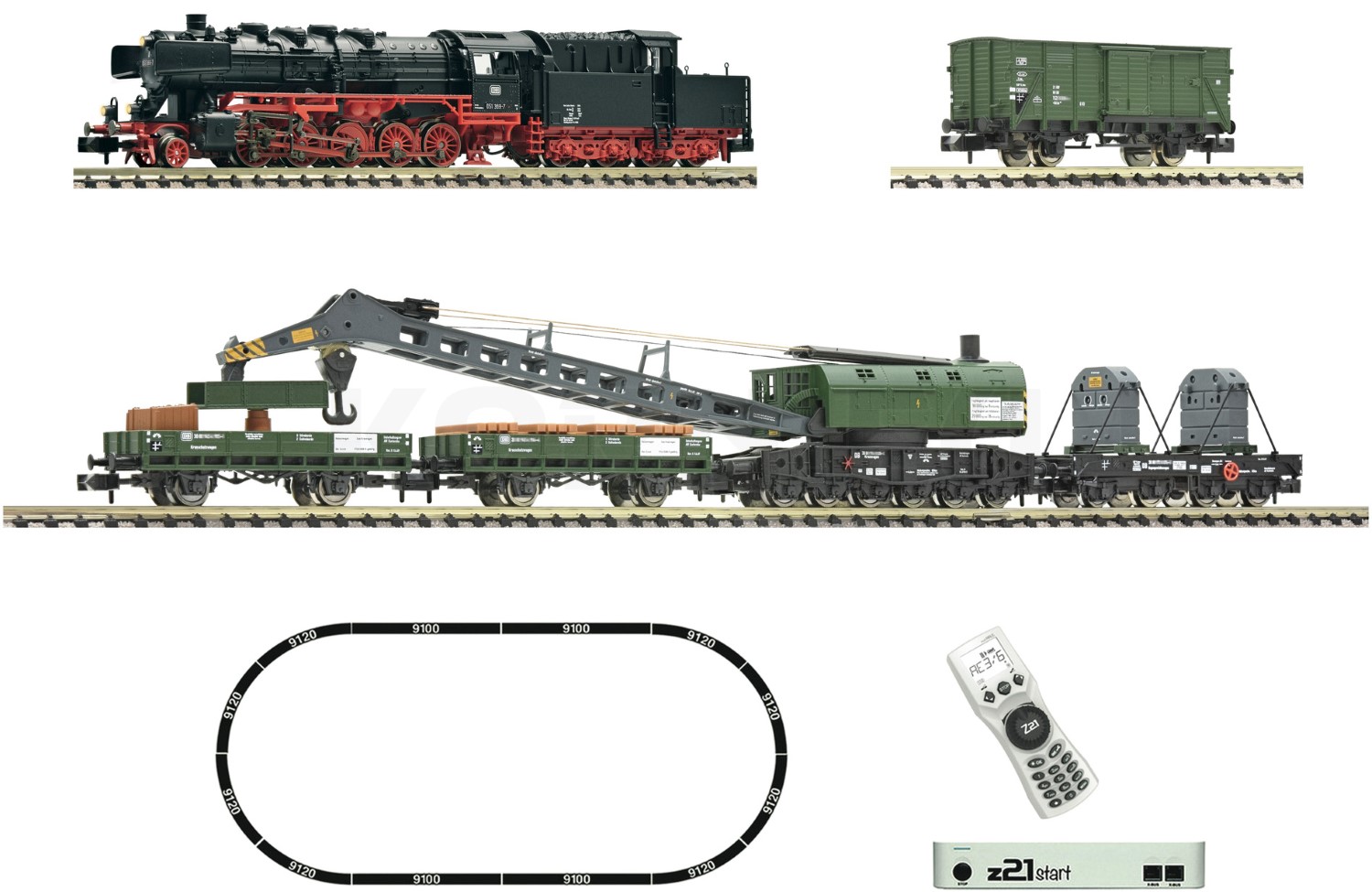 Fleischmann 5170004 N Digitales Startset mit BR 051 und...