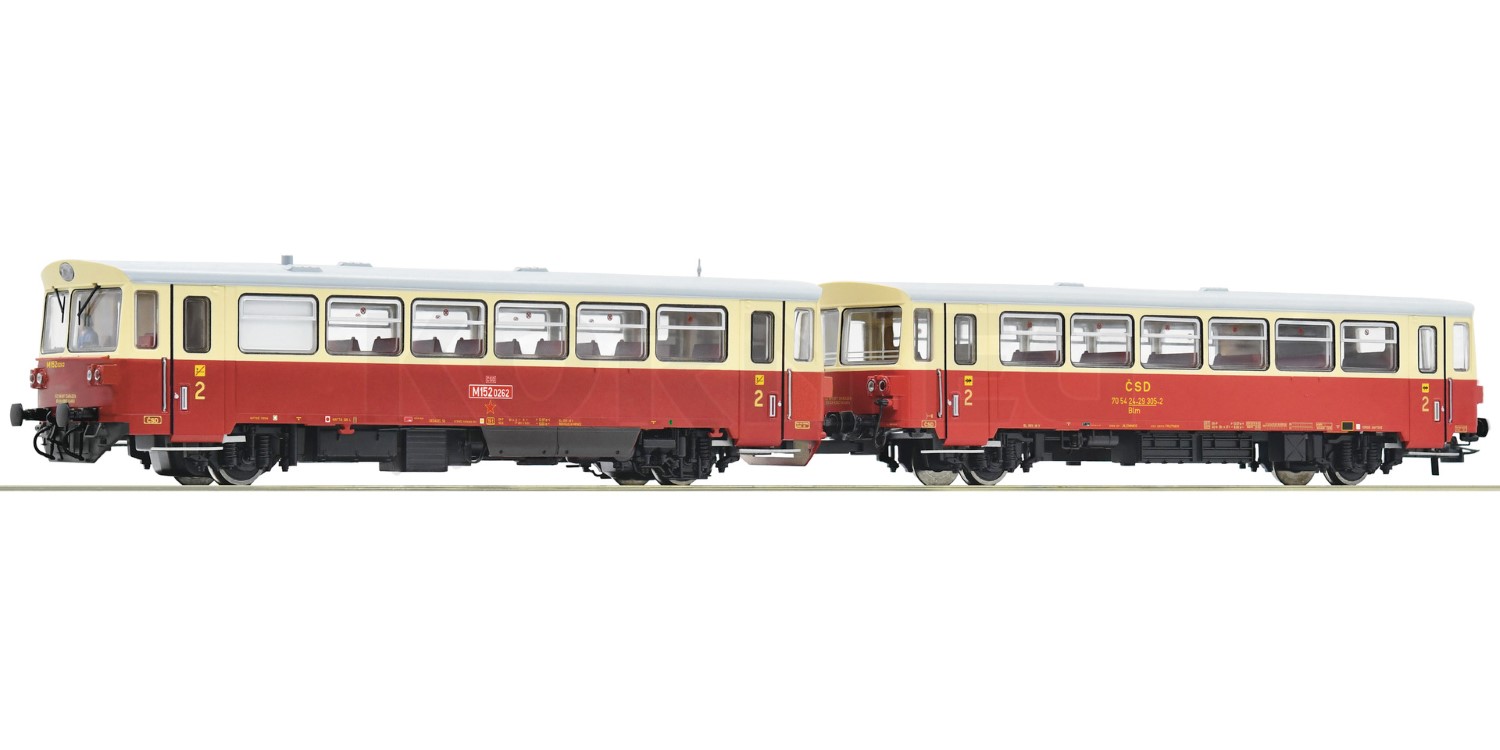 Roco 7710010 H0 railcar M 152 0262 with sidecar,...