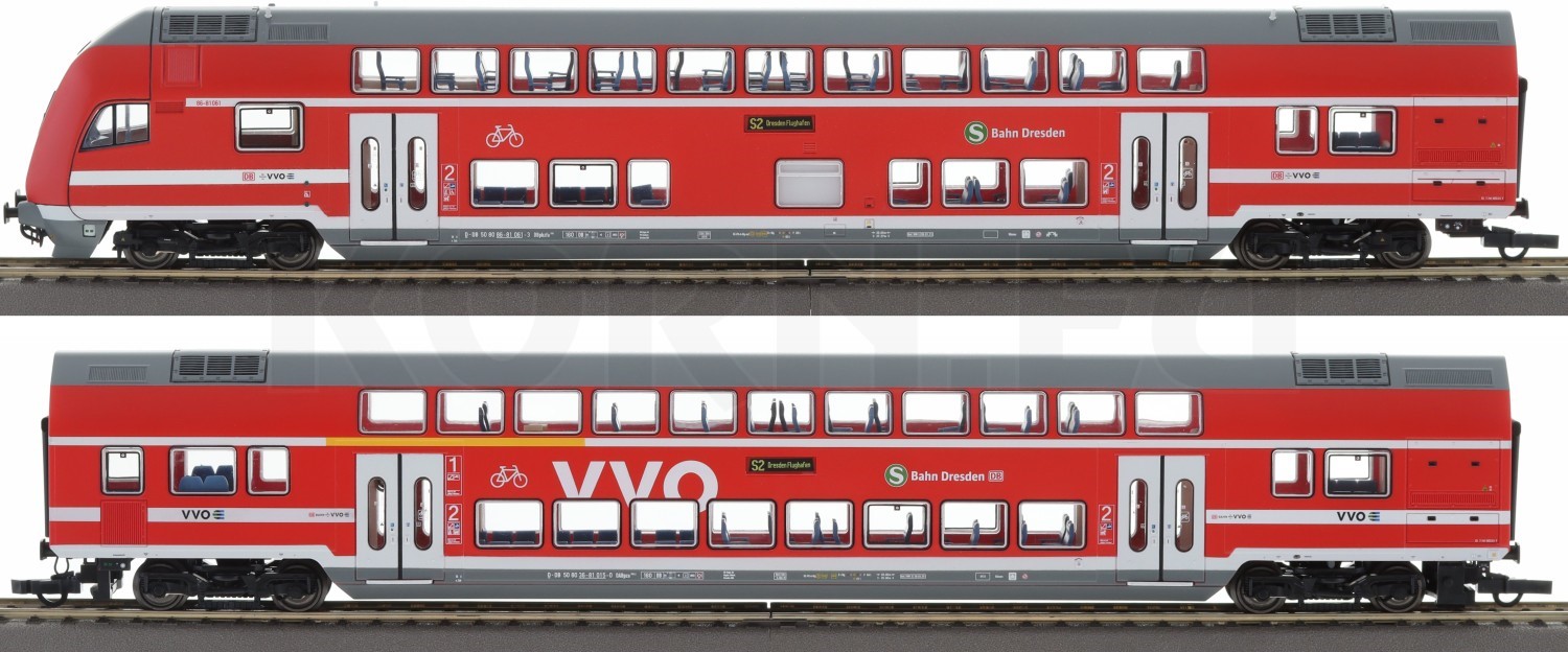 Roco 6200066 H0 2er Set Doppelstockwagen mit...