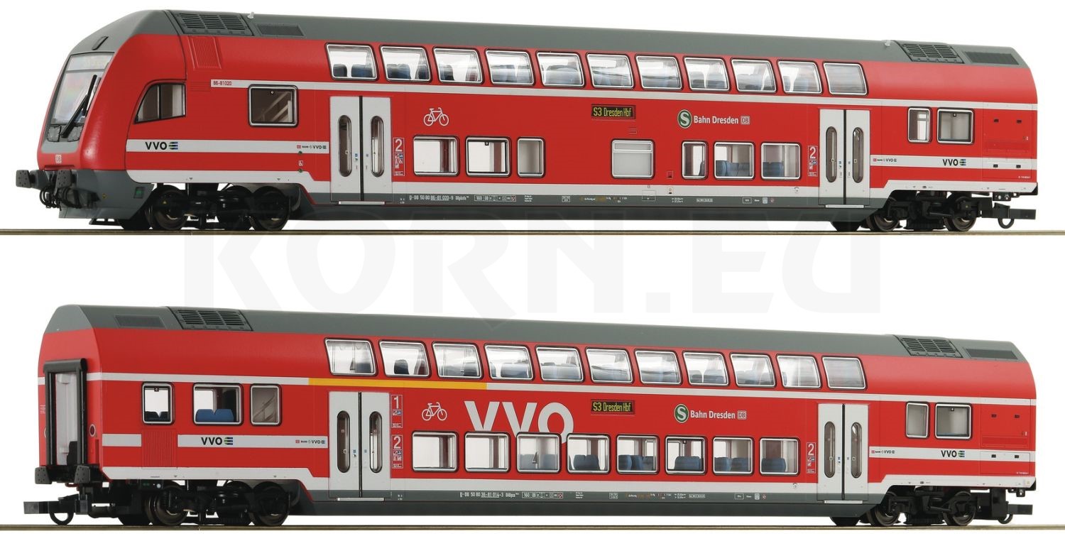 Roco 6220066 | 2er Set Doppelstockwagen mit...