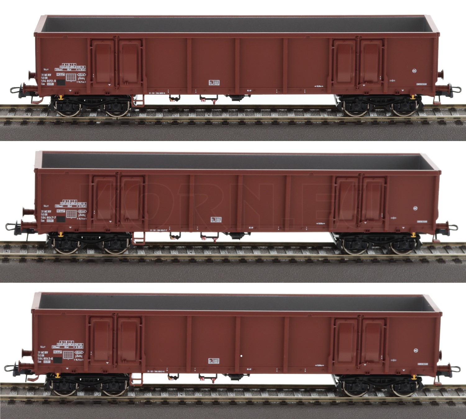 Roco 6600103 H0 3er Set Offene Güterwagen, DR, Ep.IV