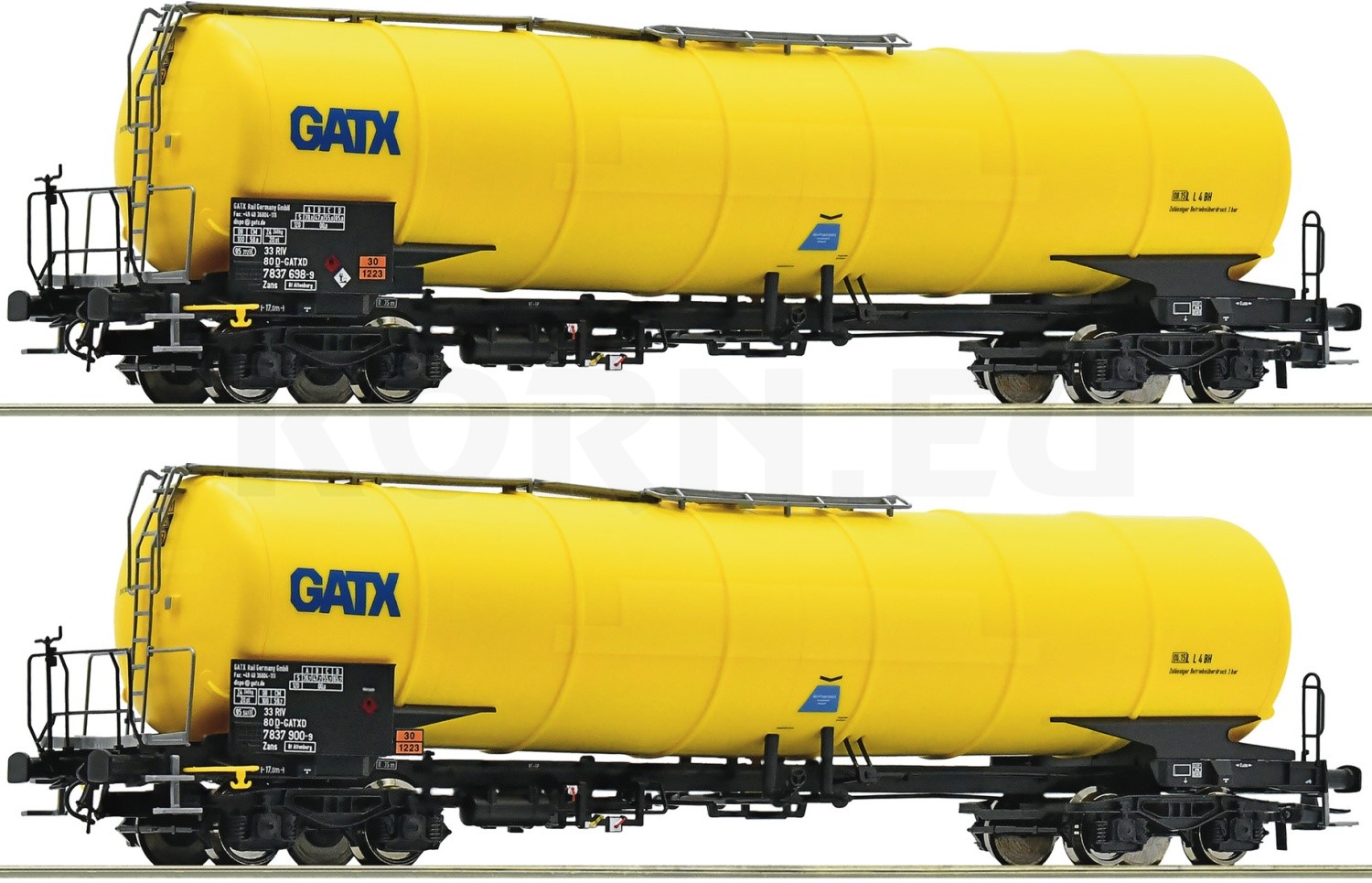 Roco 76025 H0 2er Set Kesselwagen Zacns, GATX, Ep.VI - Modellbahnshop