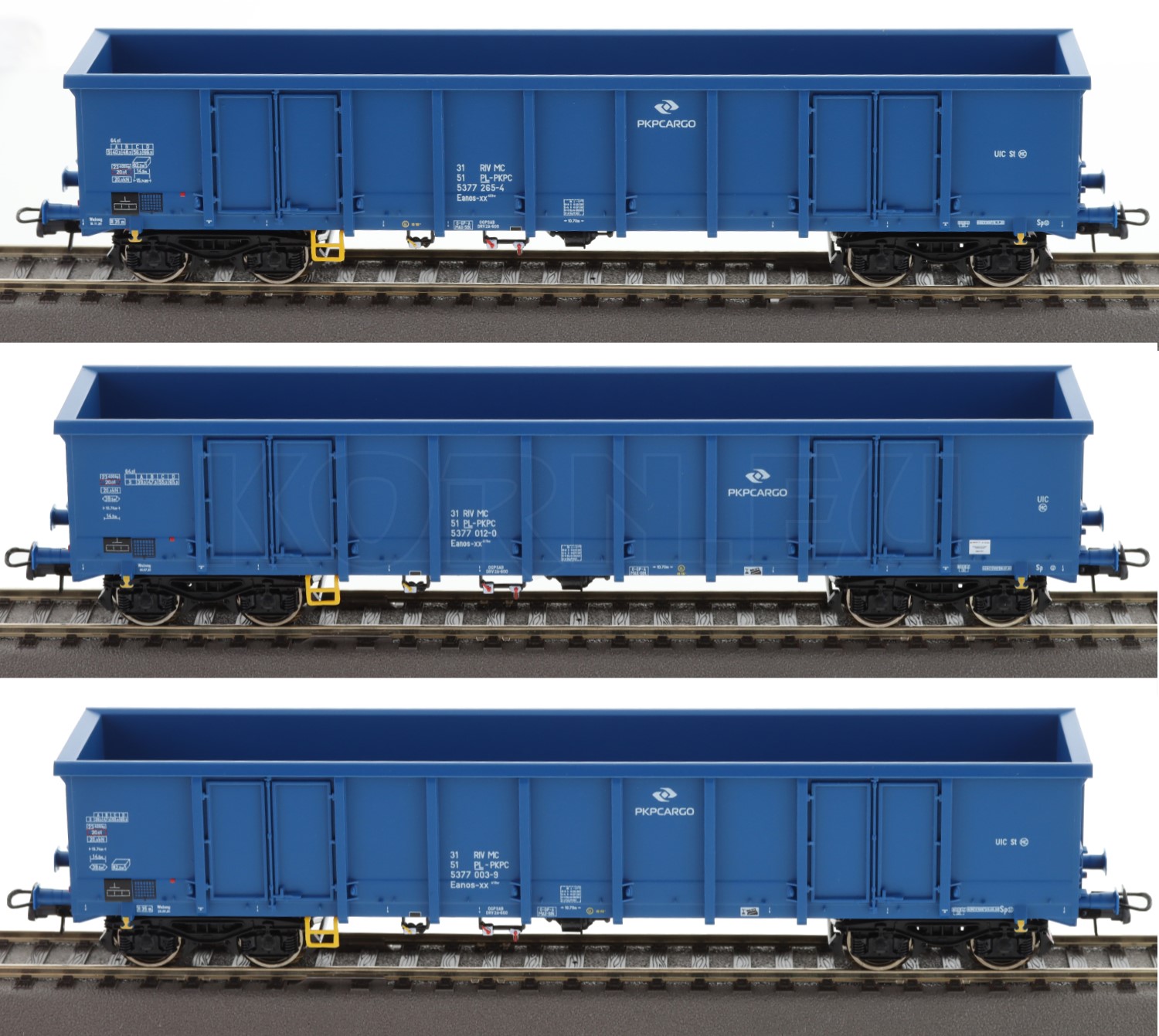 Roco 6600100 H0 3er Set offene Güterwagen Eaons,...