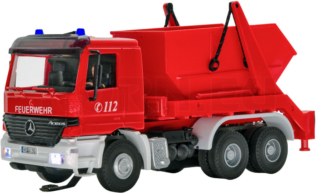 Viessmann 8053 H0 Feuerwehr MB ACTROS 3-achs Absetzkipper...