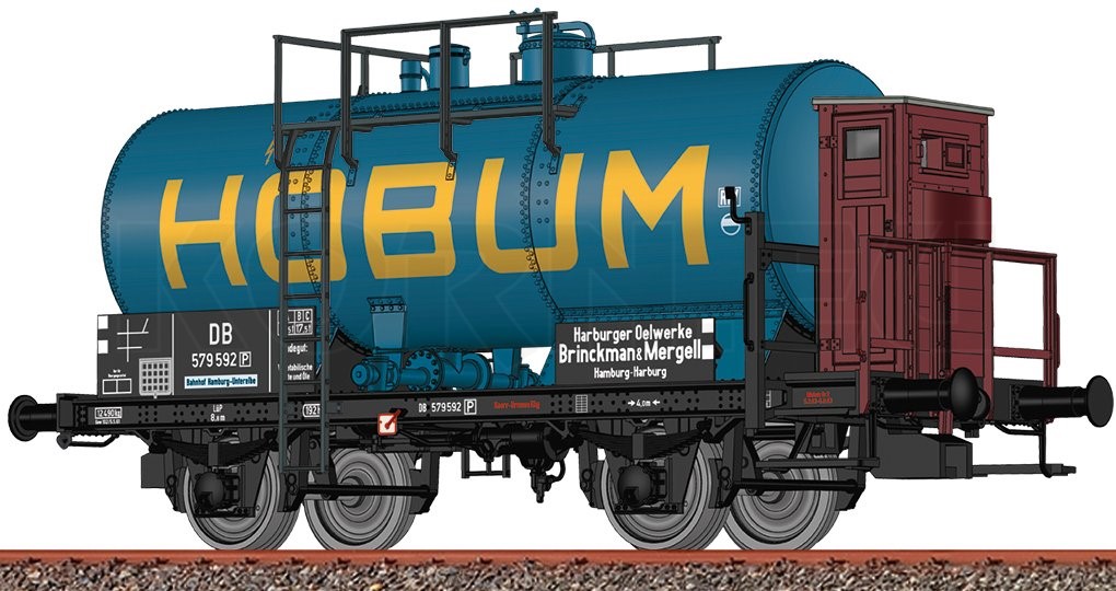 Brawa 50849 H0 Kesselwagen Z P, DB, Ep.III 'HOBUM' - Modellbahnshop