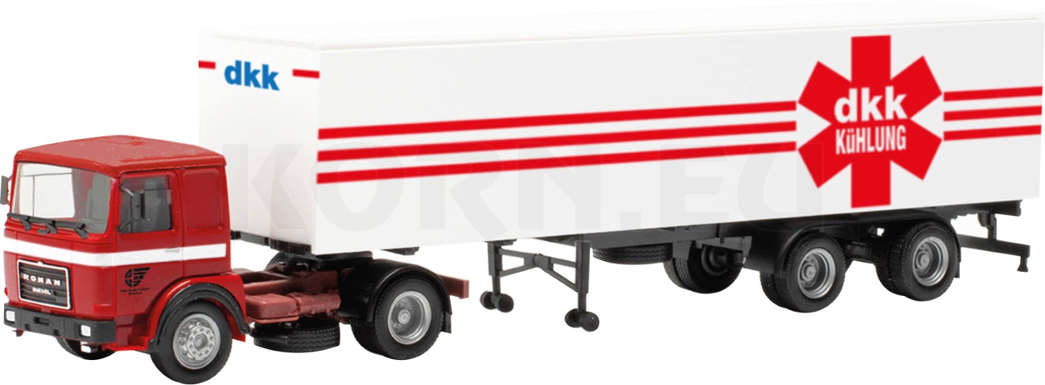 Herpa 317924 H0 Roman Diesel Koffer-Sattelzug 2a/2a