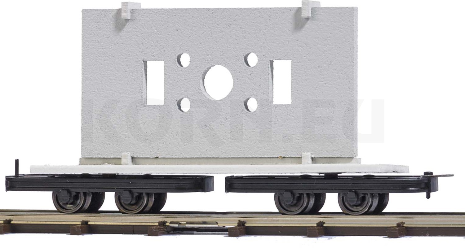 Busch 12249 H0f Drehgestellwagen mit Betonelement