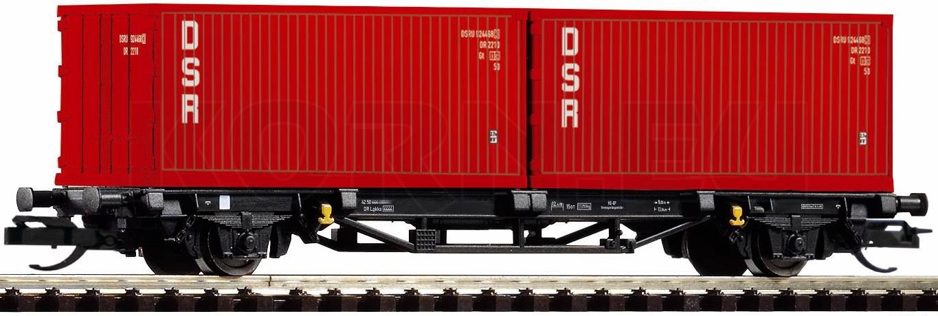 Piko 47727 TT Containertragwagen 2X20' „DSR“, DR,...