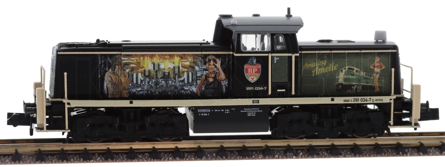 Minitrix 16299 N diesel locomotive 291 034-7,...